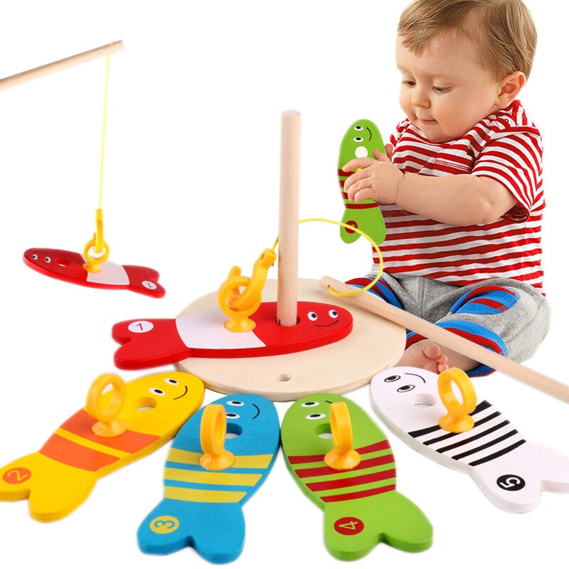 Children's Educational Fishing Toy Wooden Numb... – Vicedeal