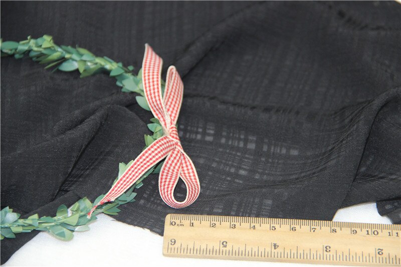 Chiffon ZWART/NAVY BLUE check dunne zachte stoffen... – Vicedeal