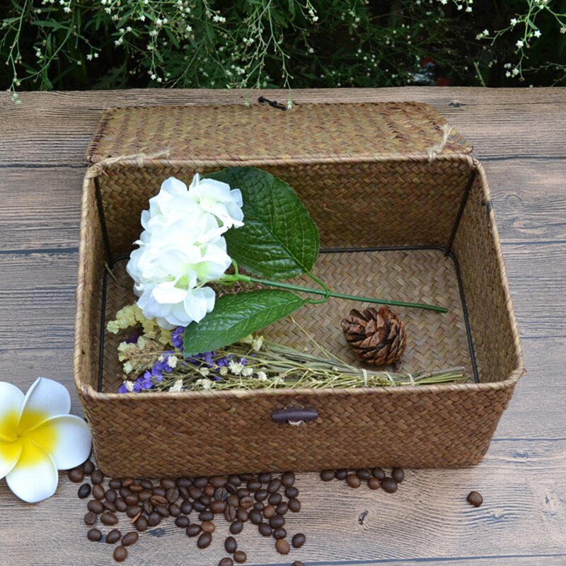 Seaweed Storage Basket Hand-woven Storage Box with... – Grandado