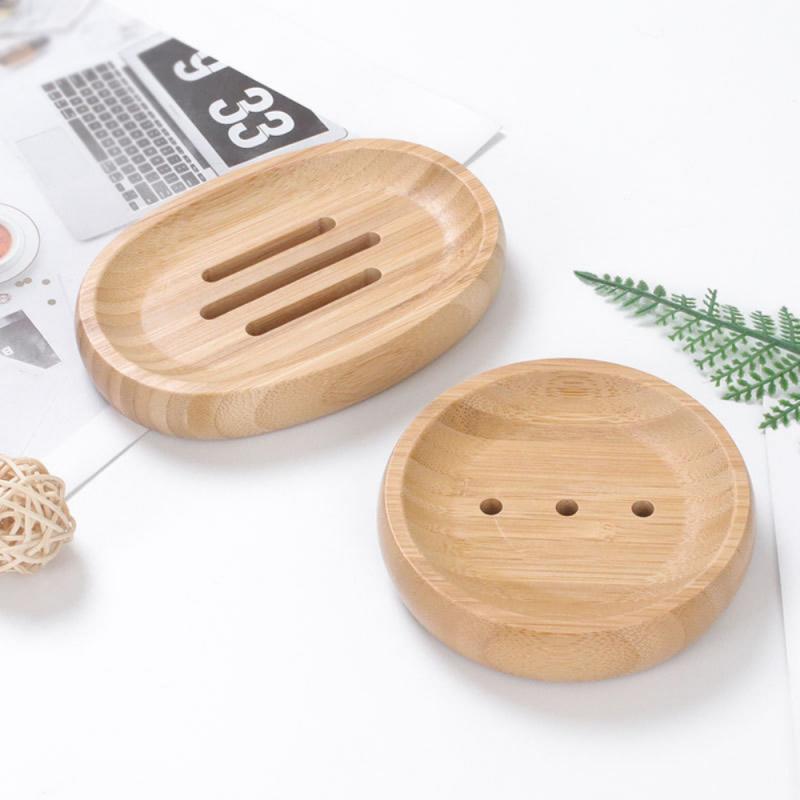 1pc Eco-friendly Natural Bamboo Wood Soap Tray Bat... – Grandado