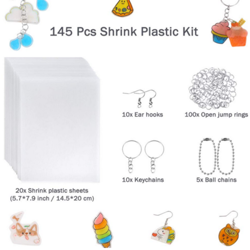 Heat Shrink Plastic Sheets Kit Shrinky Paper Hole ... – Grandado