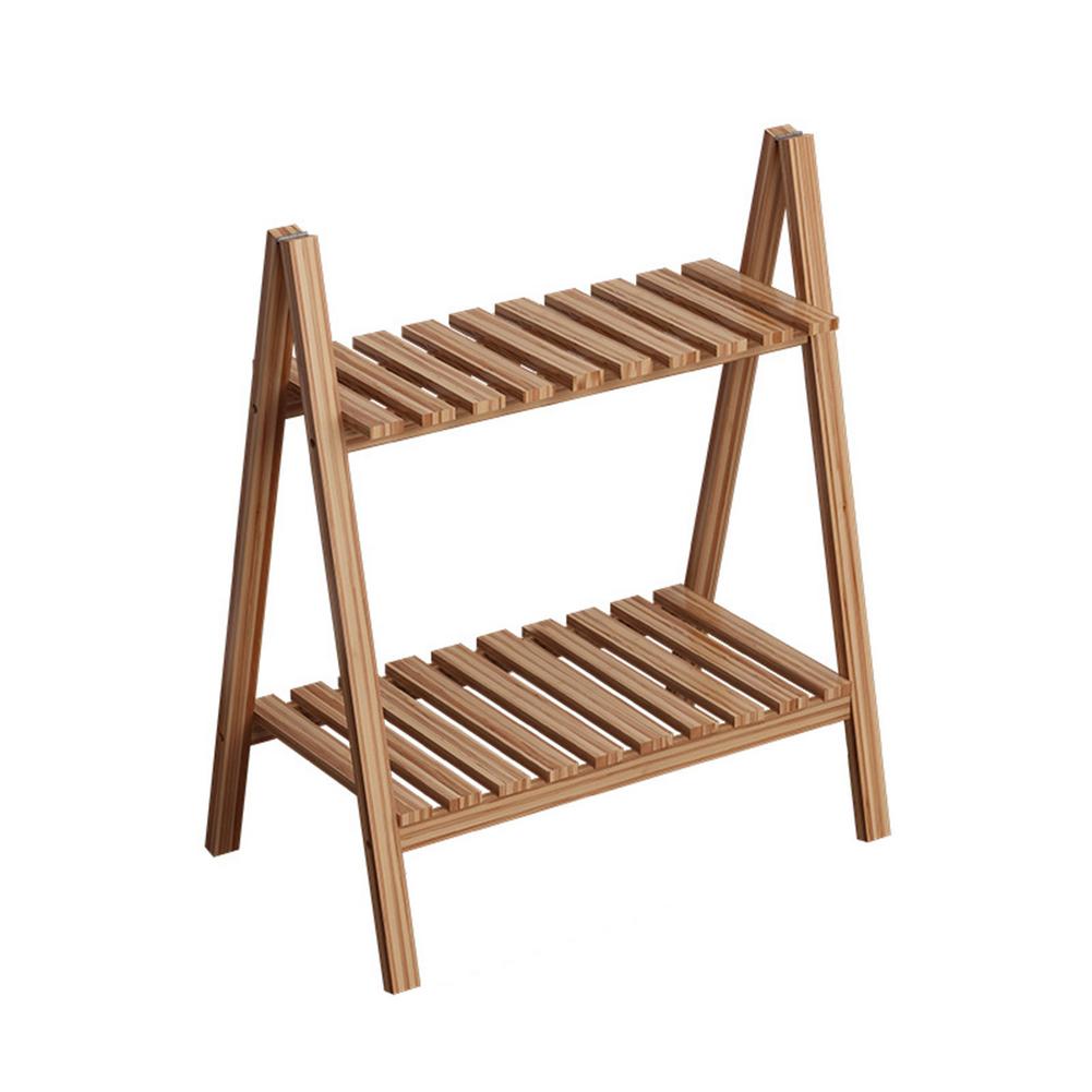 Houten Plant Stand 2 Tier Opvouwbare Bloempot Disp... – Vicedeal
