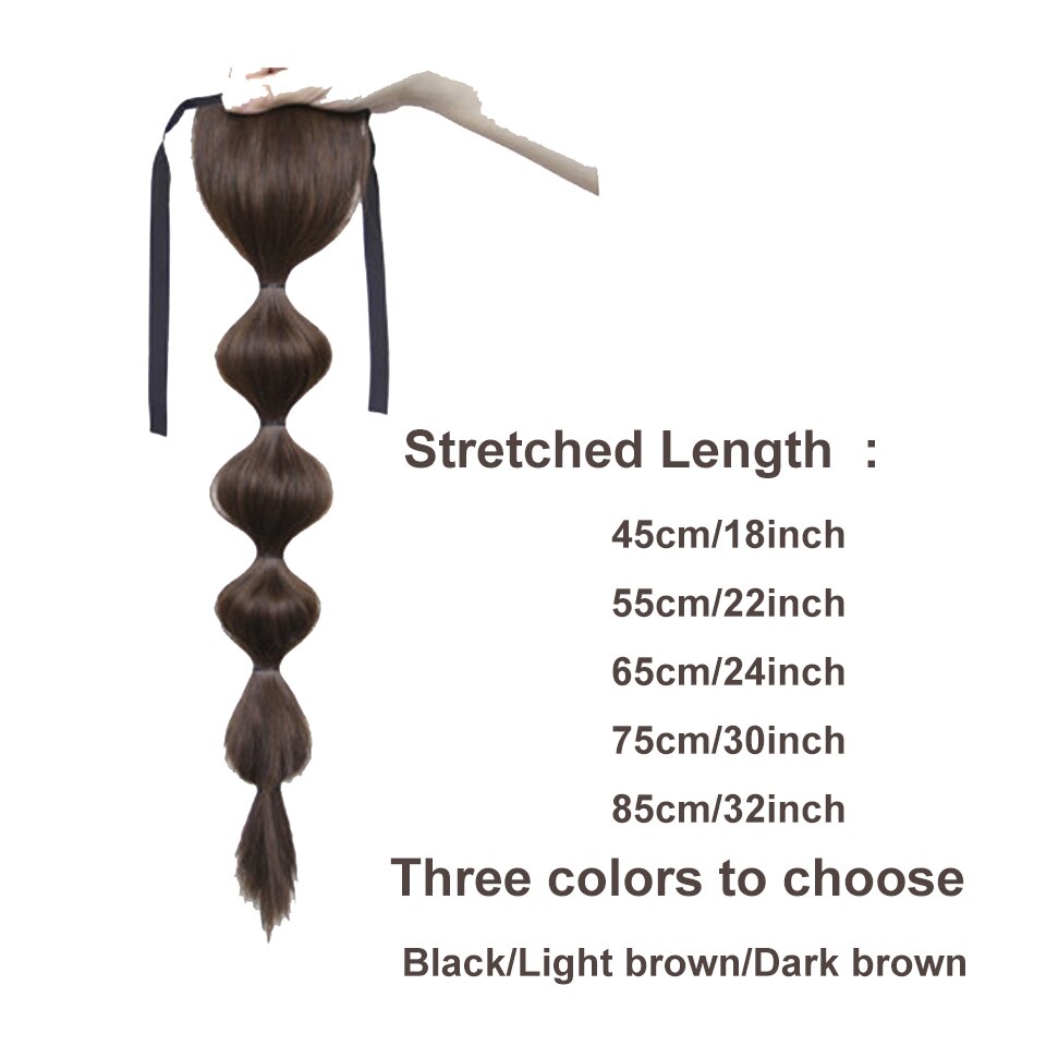 HOUYAN Black lantern wig bubble fishtail braid for... – Grandado