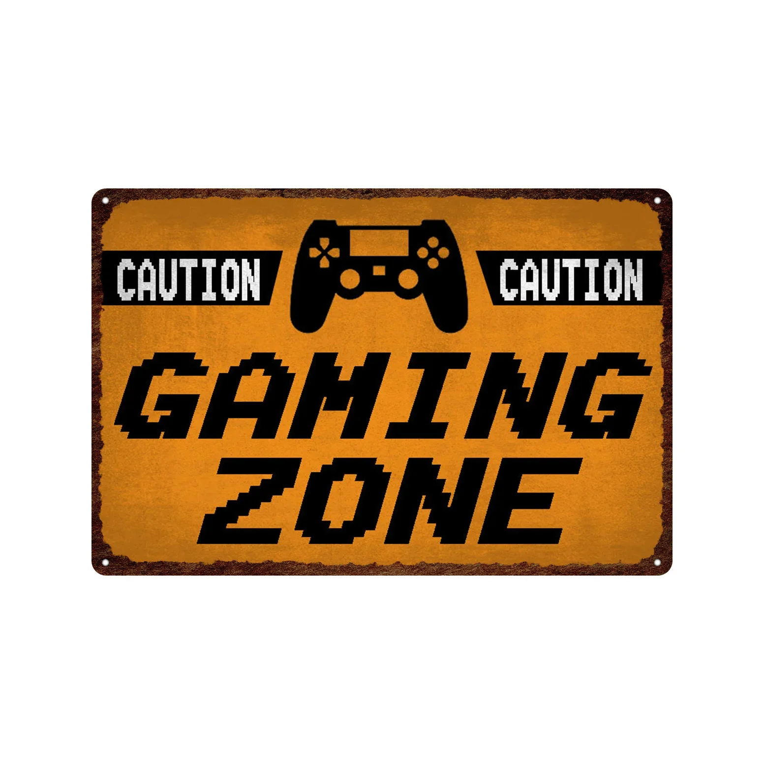 Vintage Game Zone Tin Sign Gamer At Work Warning M... – Grandado
