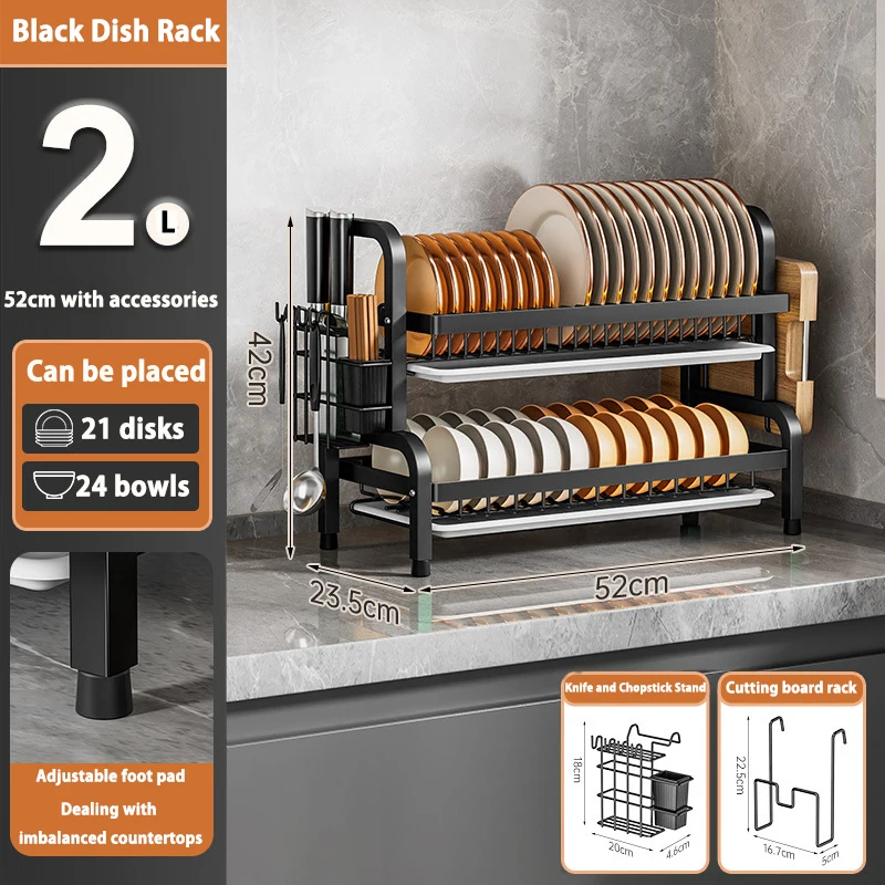 Kitchen Dish Rack Household Multi-Storey Bowls and... – Grandado