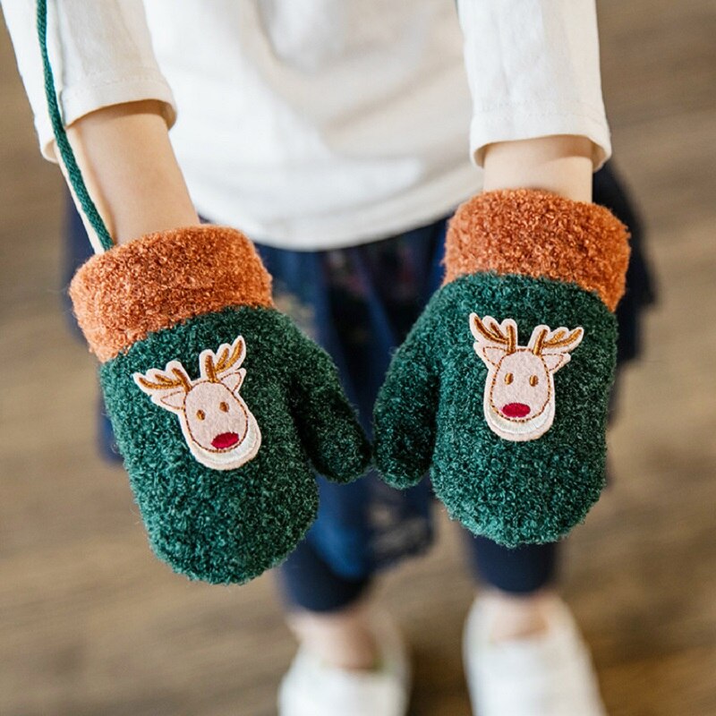 Kids Children Winter Warm Mitten Plush Thicken Cas... – Grandado