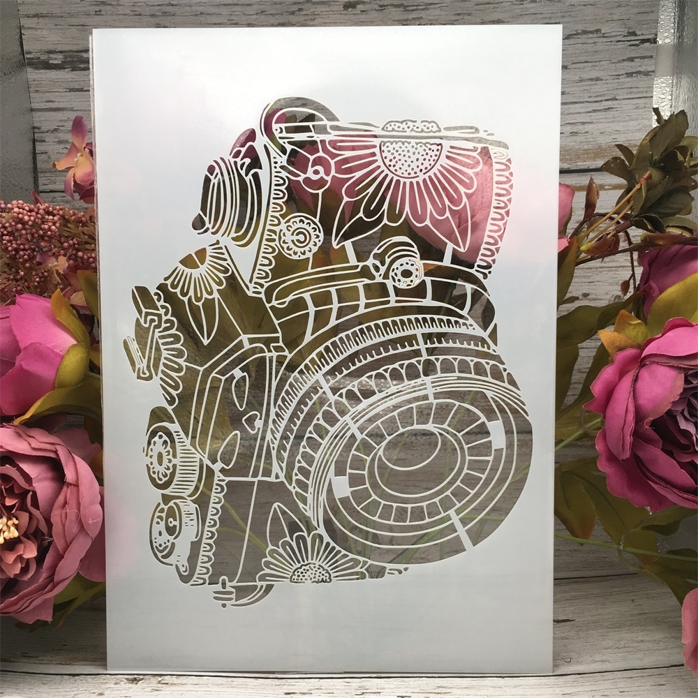 A4 29cm Camera 3D Schets DIY Gelaagdheid Stencils ... – Vicedeal