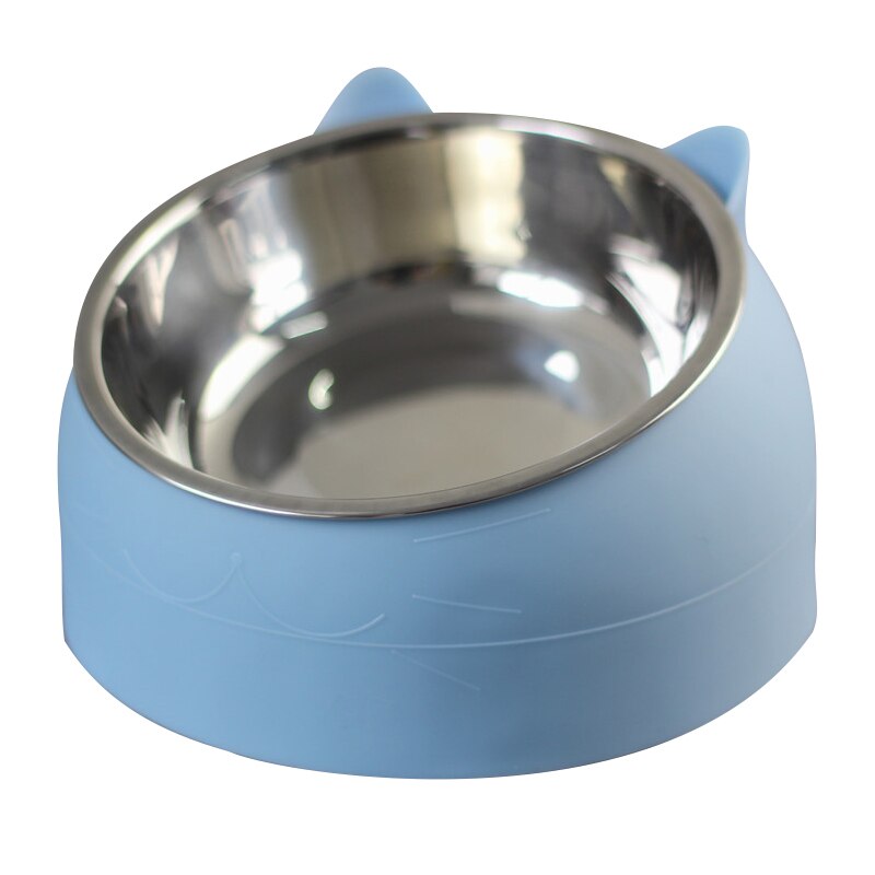 Stainless Steel Cat Dog Bowl 15 Degrees Tilted Cat... – Vicedeal