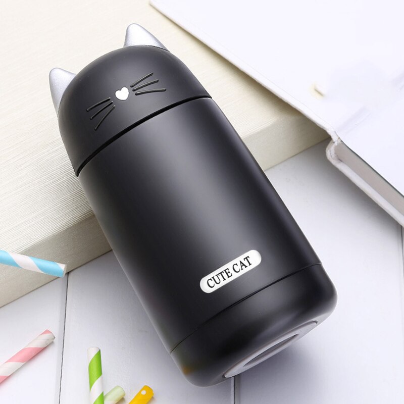 Mini Vacuum Mug Cute Cat Kid Thermos Stainless Ste... – Grandado