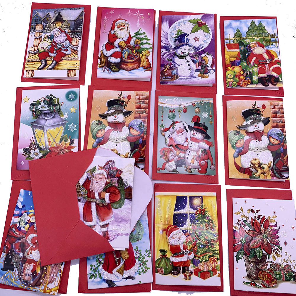 Jul gratulationskort xmas papper kort gott år vyko... – Vicedeal