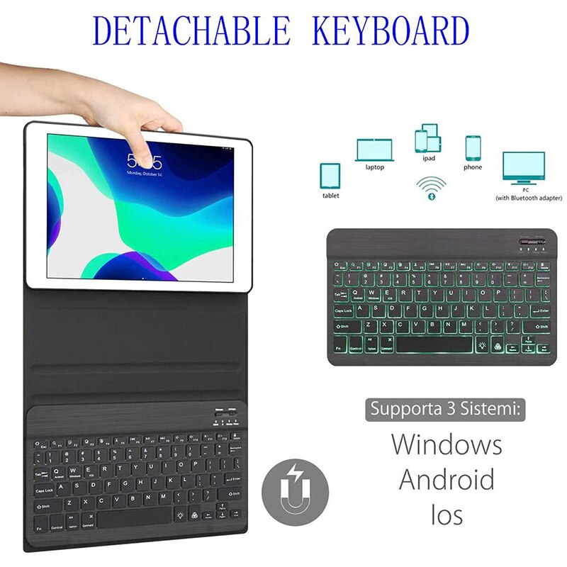 Bluetooth Keyboard with 7-Colors Backlit,Rechargea... – Grandado
