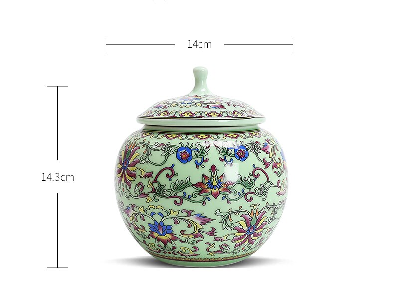 JIA-GUI LUO Porcelain Enameled Tea Caddie Tea Orga... – Vicedeal