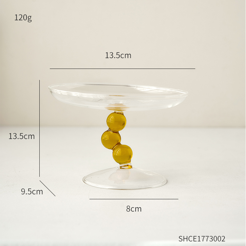 Glass Transparent Tray Fruit Tray Cake Holder Key ... – Vicedeal
