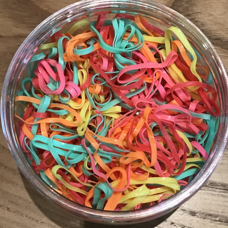 Bandas de goma finas de colores para el pelo para ... – Grandado