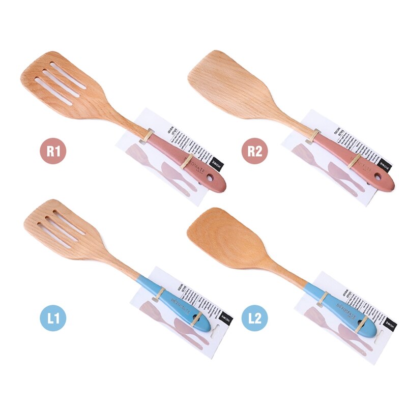 Pala de Cocina de madera de haya con mango colorid... – Grandado