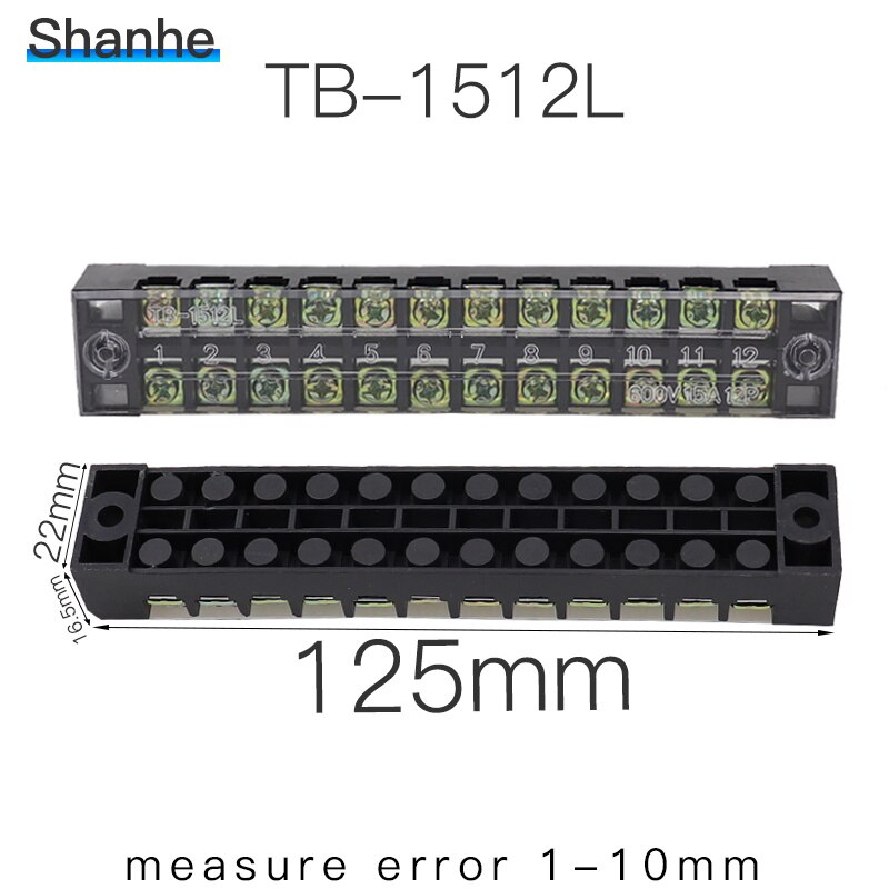 Terminal Block TB-1512 (15A 12P) 600V – Grandado