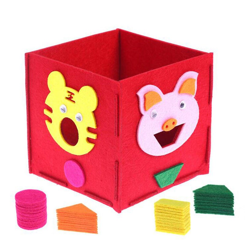 Useful Handmade Child Carton Felt Storage Box Puzz... – Grandado