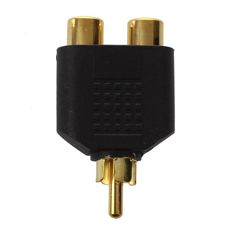 Gold plated splitter RCA plug to 2 x RCA sockets – Grandado