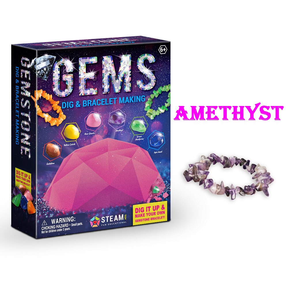 DIY Gemstones Dig Kit Gemstone Bracelet for Kids S... – Grandado
