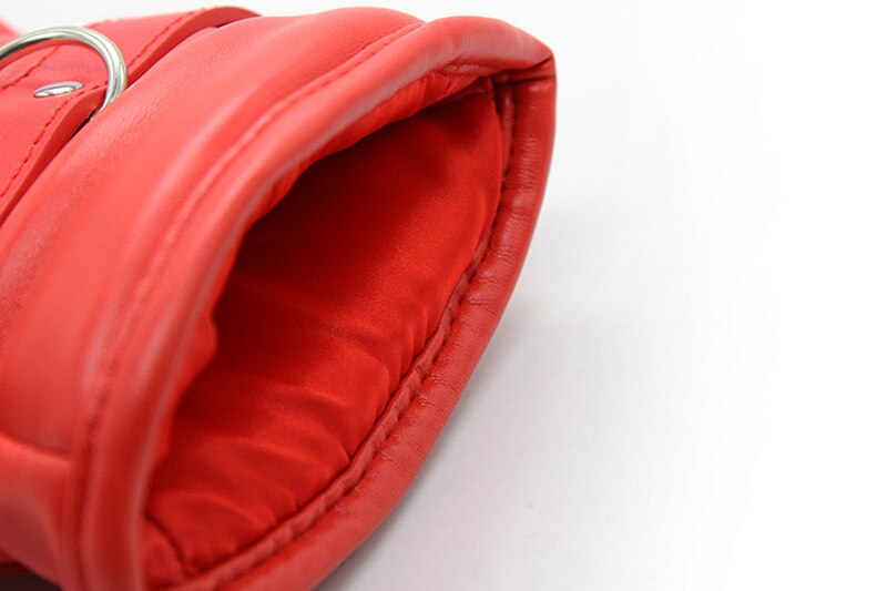 Black Red Leather Women Fingerless Mittens Boxing ... – Grandado