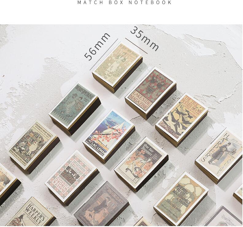 122 sheets/book Matchbox Retro Mini Notepad Tear-a... – Grandado