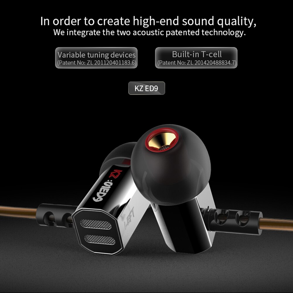KZ ED9 Schwere Bass Ohrhörer Super Bowl Tuning Düs... – Vicedeal