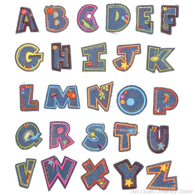 26 PCS Iron on Letters Patches Applique Sew on Pat... – Grandado