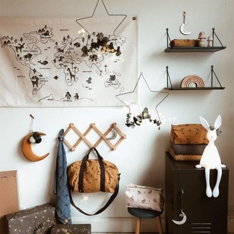 Nordic Educational Kids Room World Map Decoration ... – Grandado