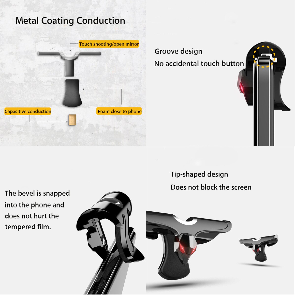 Bakeey Gaming Trigger Shooter Controller Touch Scr... – Grandado