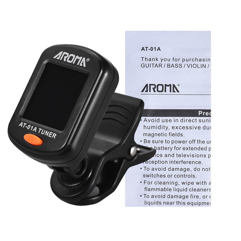 AROMA AT-01A Guitar Tuner Rotatable Clip-on Tuner ... – Grandado