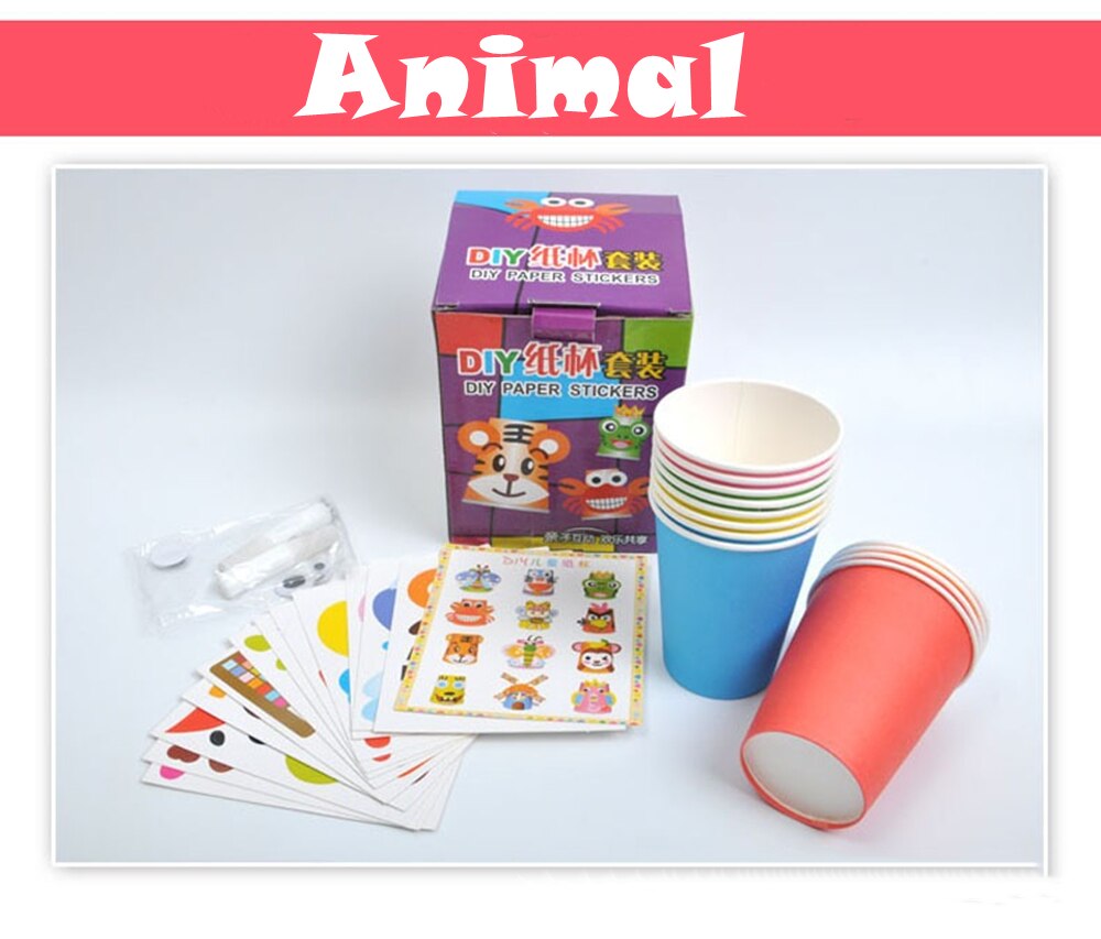 12pcs Children 3D DIY handmade Paper Cups Sticker ... – Grandado