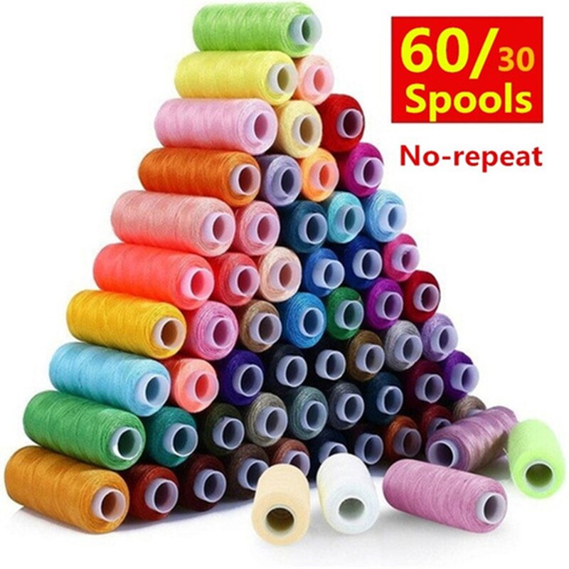 30/60 Kleuren Naaigaren Kits 250 Yards Per Polyest... – Grandado