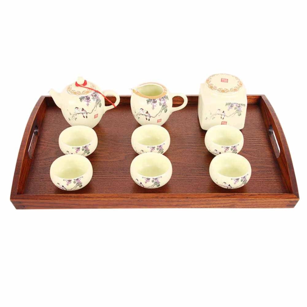3 Sizes Rectangle Wooden Breakfast Food Dinner Des... – Vicedeal