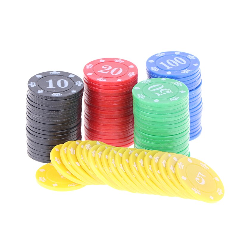 100pcs Round Plastic Chips Casino Poker Card Game ... – Grandado