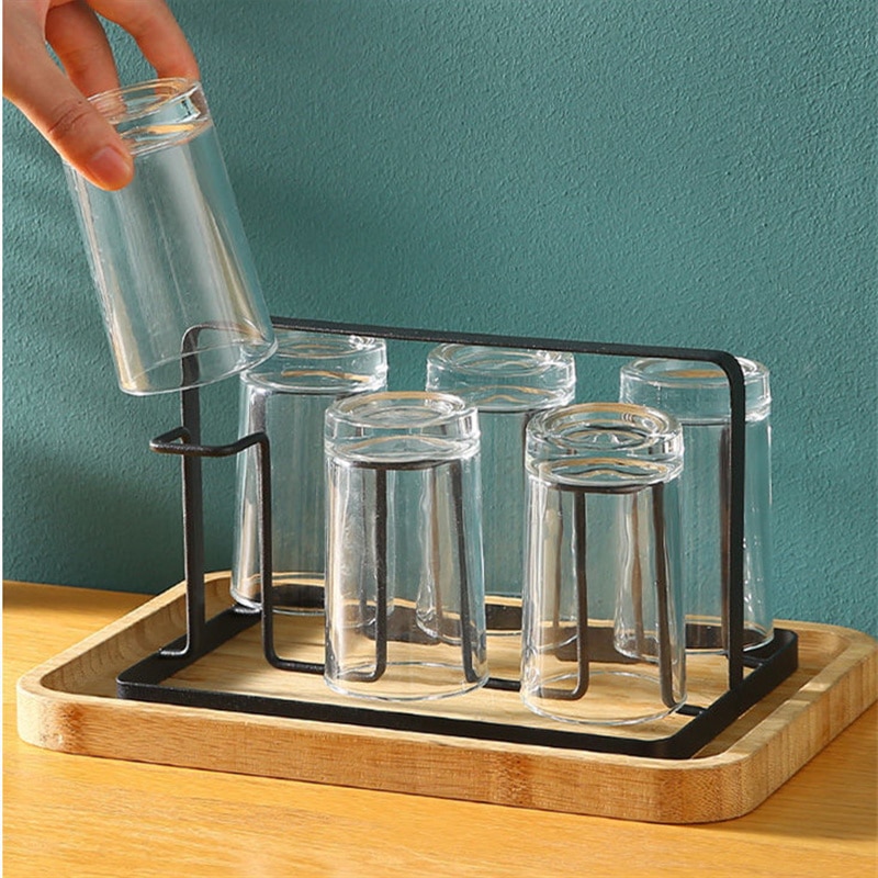 Iron Art Cup Holder Drain Kitchen Storage Rack For... – Vicedeal