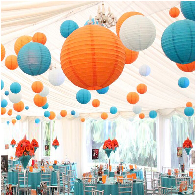 6pcs 8" 20CM Sky Blue Chinese Paper Lantern Weddin... – Grandado