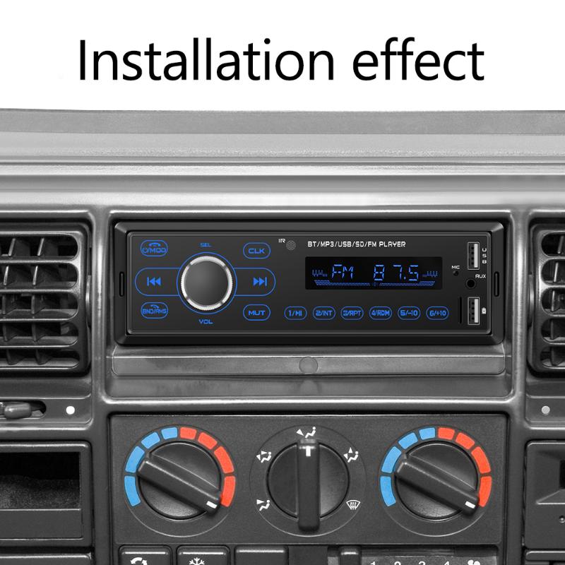 3207 Single DIN Car Stereo MP3 Player Classic Colo... – Grandado