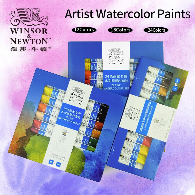 Winsor&Newton Watercolor Paint 12/18/24 Colors Wat... – Grandado