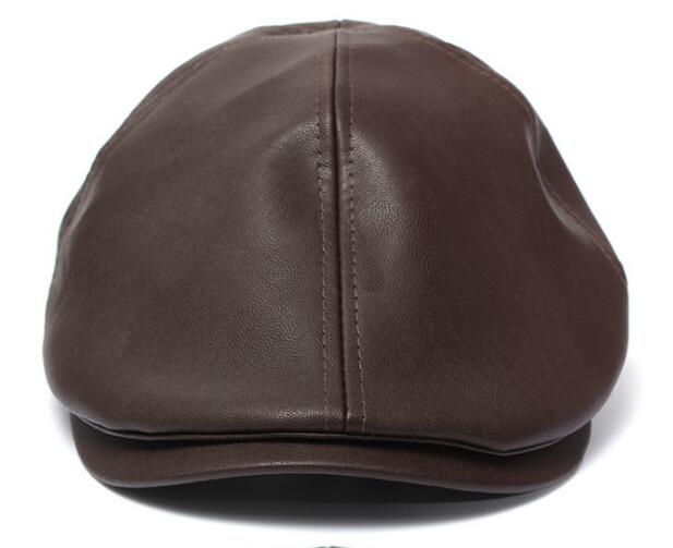 PU Leather Octagonal Cap Newsboy Cap Retro Literar... – Grandado