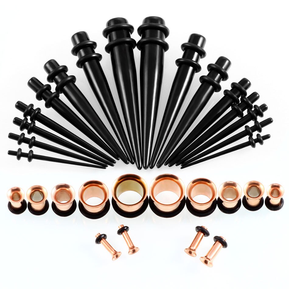 36PCS Ear Gauges Stretching Kit 14-00G Stainless S... – Grandado
