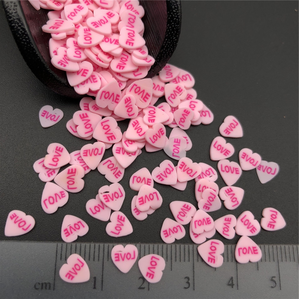 50g Pink Love Heart Polymer Clay Sprinkle For Kids... – Grandado