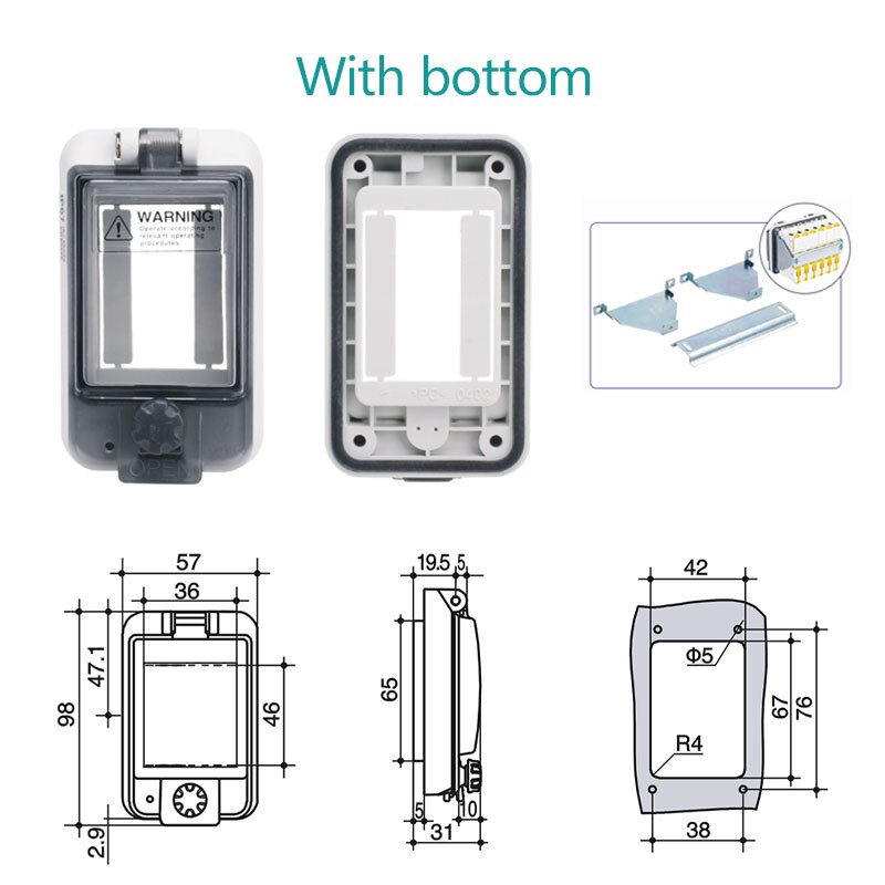 Transparent button protection window cover Waterpr... – Grandado