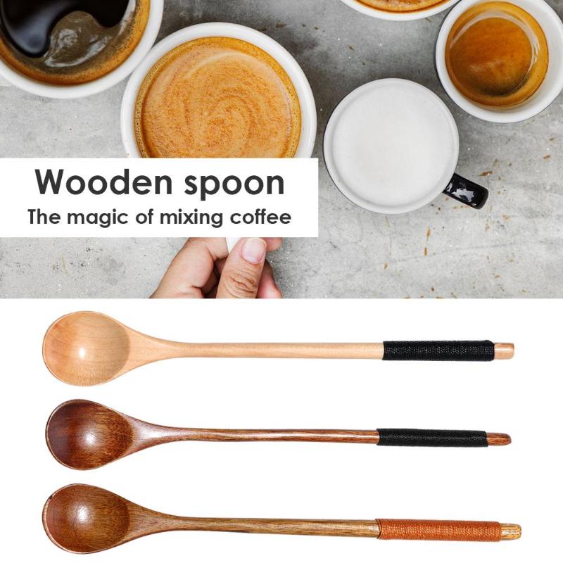 Long Spoons Wooden Korean Style Natural Wood Long ... – Grandado