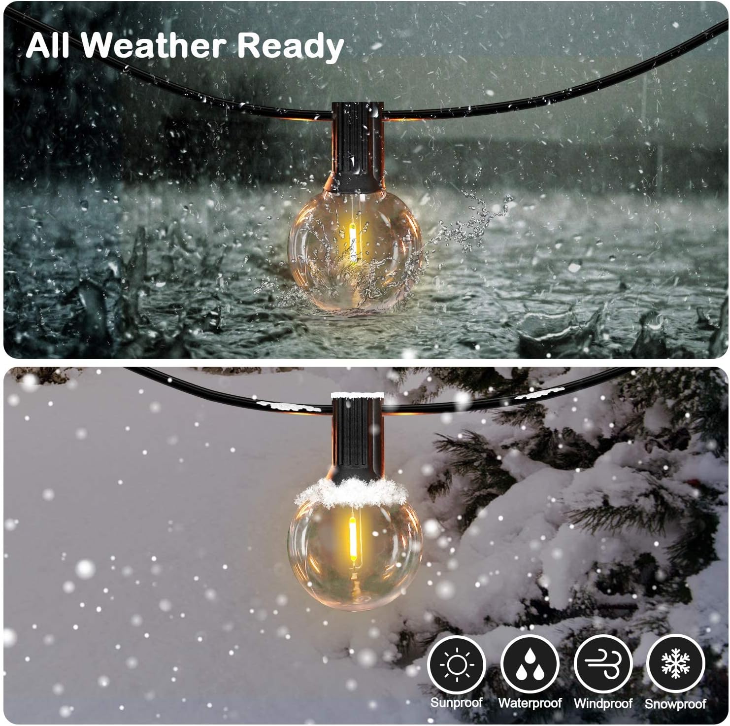 G40 LED Bulb 21M String Lights Warm White Room Out... – Vicedeal