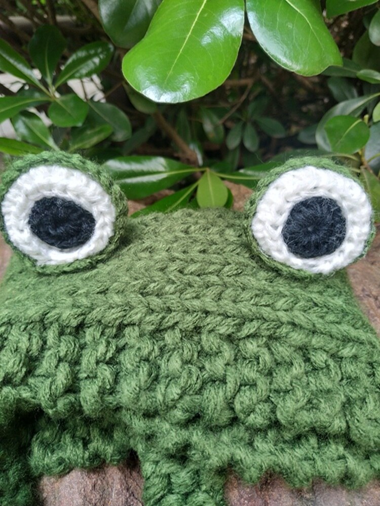 Funny Frog Hat Unisex Women Kids Girls Crochet Kni... – Grandado