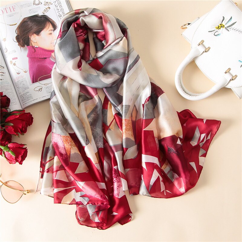 Silk scarves Classic Silk Autumn and winter Popula... – Vicedeal