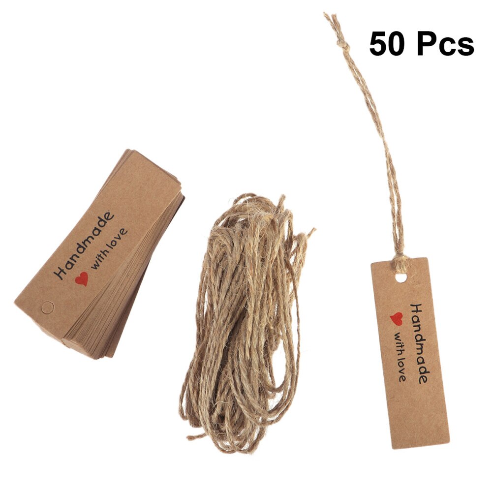 Kraftpapier Tags Handgemaakt Met Liefde Kledingstu... – Grandado