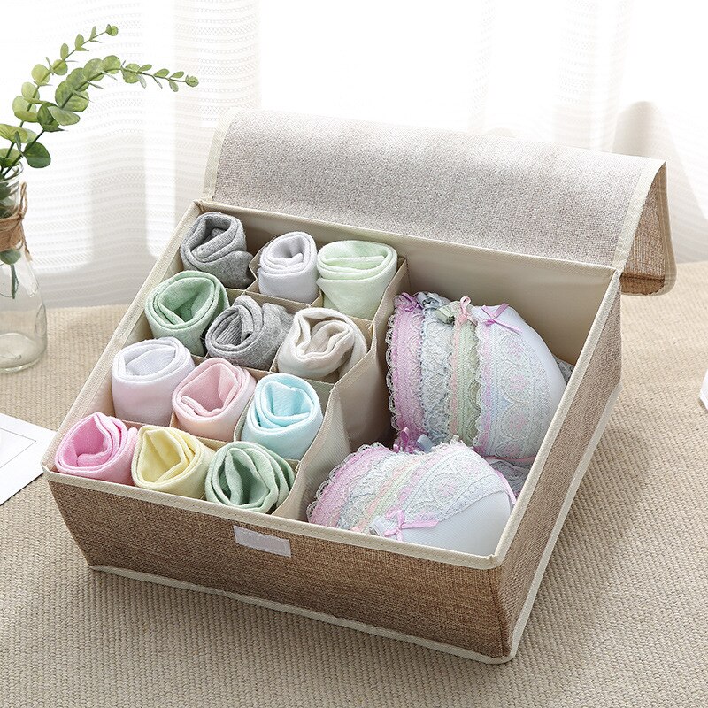 Fabric Cotton Linen Underwear Storage Box Underwea... – Grandado