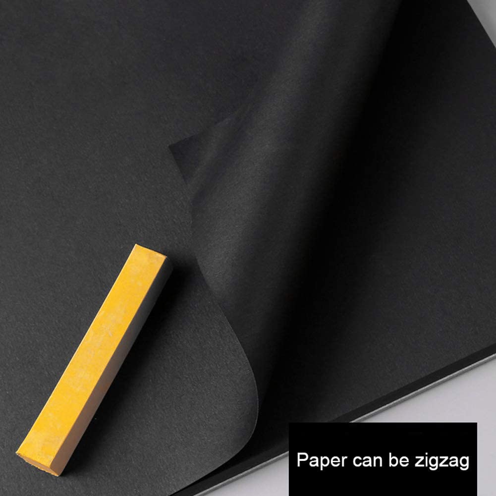 Black Paper Sketch Pad A3 A4 A5 Hardboard Cover Sk... – Vicedeal