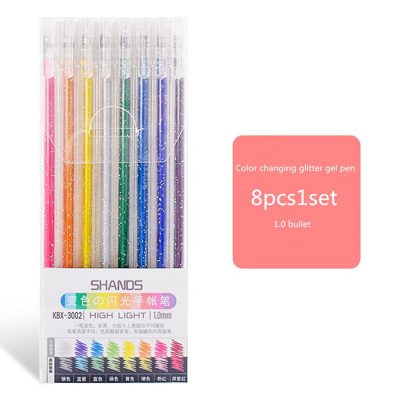 8/12/18 stücke farbwechsel funkeln Gel stift metal... – Grandado